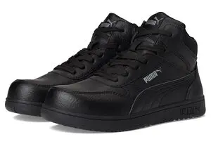 PUMA SAFETY Frontcourt Leather Mid Astm Eh Shoes - Black
