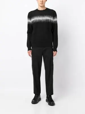 Herno Spray-paint Effect Knit Sweatshirt - Black