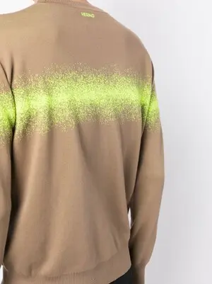 Herno Spray-paint Effect Knit Sweatshirt - Brown