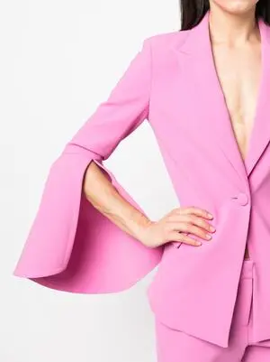 Prabal Gurung Slit-sleeve Single-breasted Blazer - Pink
