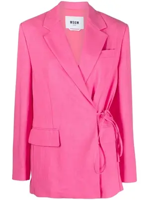 MSGM Wrap Blazer - Pink