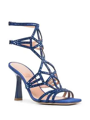 Alberta Ferretti Embellished Square-toe Sandals