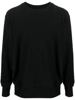 LES TIEN Ribbed-detail Long-sleeved Sweatshirt