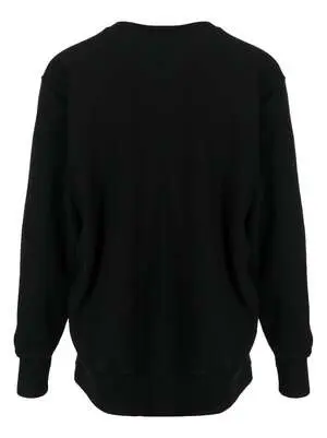 LES TIEN Ribbed-detail Long-sleeved Sweatshirt