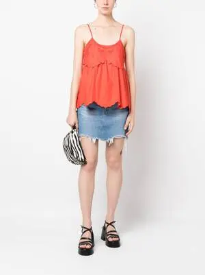 TWINSET Broderie Anglaise Poplin Top