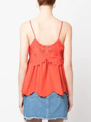 TWINSET Broderie Anglaise Poplin Top