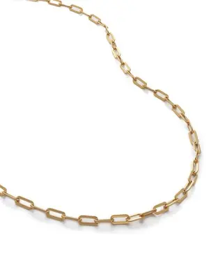 Monica Vinader Gp Paperclip Chain-link Necklace