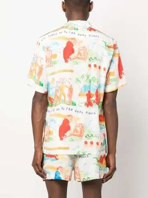 ENDLESS JOY Far Away Places Printed Short-sleeve Shirt