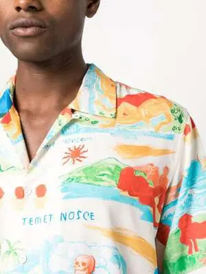 ENDLESS JOY Far Away Places Printed Short-sleeve Shirt