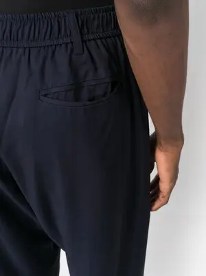 4SDESIGNS Elasticated-waistband Tapered Trousers
