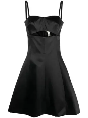 PATOU Cut-out A-line Mini Dress - Black