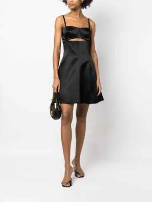 PATOU Cut-out A-line Mini Dress - Black