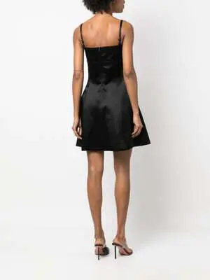 PATOU Cut-out A-line Mini Dress - Black