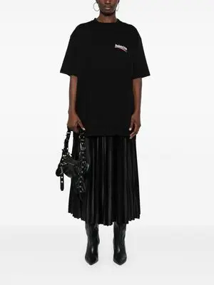 Balenciaga Political Campaign Logo T-shirt - Black