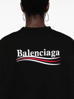 Balenciaga Political Campaign Logo T-shirt - Black