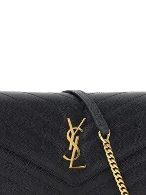 Saint Laurent Logo Plaque Crossbody Bag