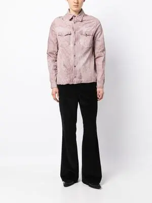 GIORGIO BRATO Distressed-effect Leather Jacket