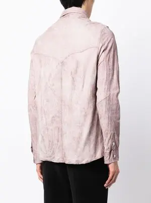 GIORGIO BRATO Distressed-effect Leather Jacket