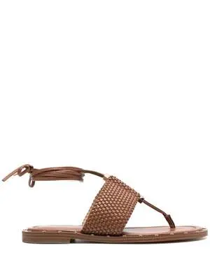 Michael Kors Interwoven Ankle-strap Sandals - Brown