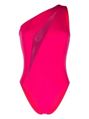 Versace One-shoulder Swimsuit - Pink