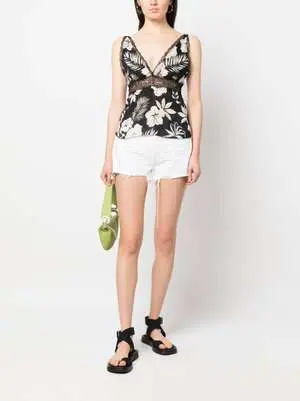 AGOLDE Organic Cotton Frayed Hem Denim Shorts