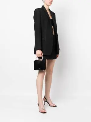 LE SILLA Micro Ivy Satin Bag - Black