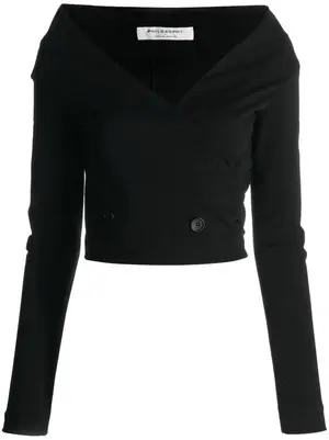 Philosophy Di Lorenzo Serafini Cotton Cropped Blouse