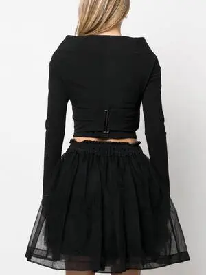 Philosophy Di Lorenzo Serafini Cotton Cropped Blouse