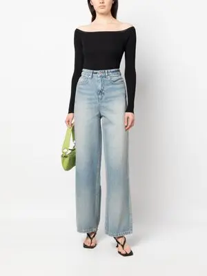 Kenzo Logo-patch Wide-leg Jeans