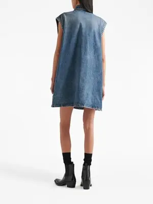 Prada Sleeveless Denim Shirt