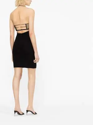 NENSI DOJAKA Strappy Cut-out Mini Dress - Black