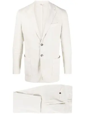 DELL'OGLIO Single-breasted Suit Set - Neutrals