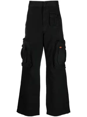 Heron Preston Straight-leg Multiple-pocket Trousers - Black