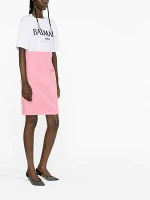 Balmain High-waist Wool Pencil Skirt