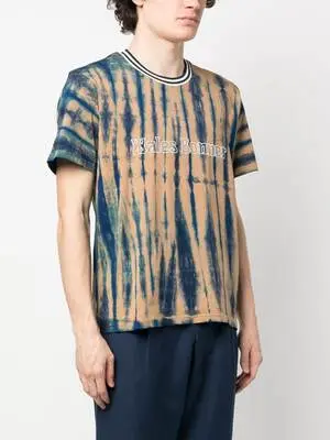 WALES BONNER Logo-print Tie-dye T-shirt - Green