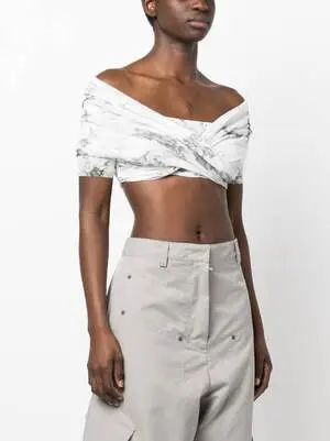 Philosophy Di Lorenzo Serafini Graphic-print Cropped Top