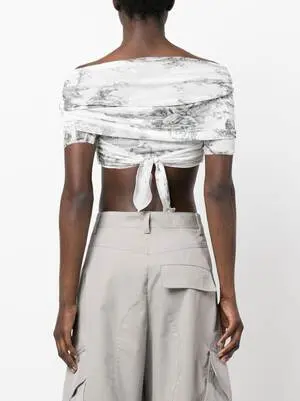 Philosophy Di Lorenzo Serafini Graphic-print Cropped Top