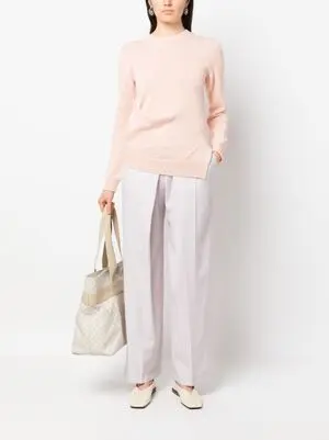 LOW CLASSIC Pleat-detail Tailored Trousers - Purple