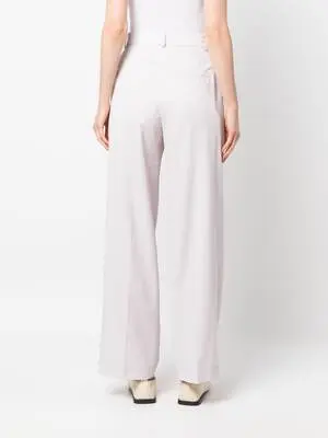 LOW CLASSIC Pleat-detail Tailored Trousers - Purple