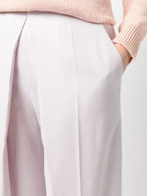 LOW CLASSIC Pleat-detail Tailored Trousers - Purple