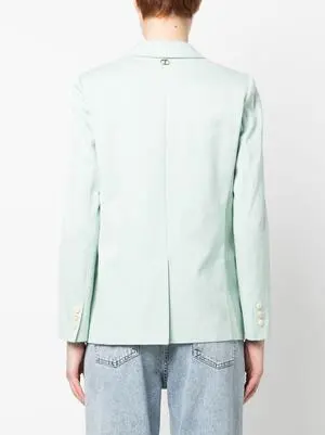 TWINSET Plain Single-breasted Blazer - Green