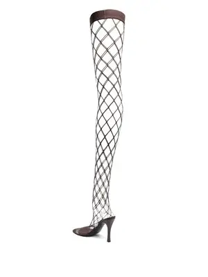 Stella McCartney Knee-high Fishnet High Heel Boots