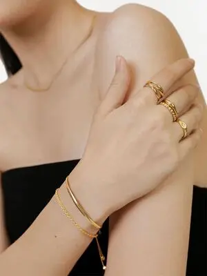 Monica Vinader Snake Chain Bracelet - Gold