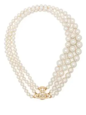 VIVIENNE WESTWOOD Orb-plaque Pearl Necklace