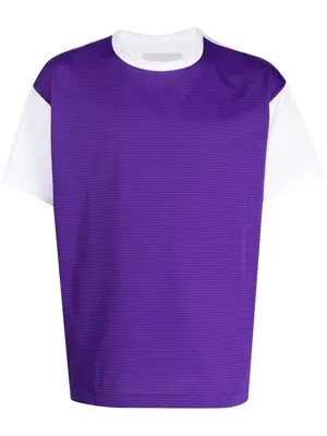 FUMITO GANRYU Contrast-panel Two-tone T-shirt
