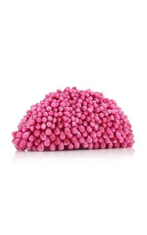 Cult Gaia Jaala Beaded Leather Clutch