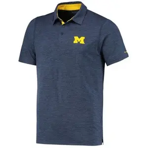 Columbia Michigan Wolverines Tech Trail Omni-shade Polo