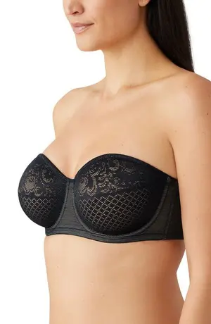 Wacoal Visual Effects Strapless Underwire Minimizer Bra - Black