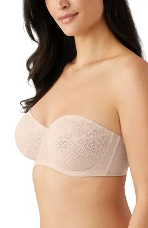 Wacoal Visual Effects Strapless Underwire Minimizer Bra - Sand