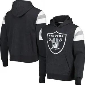 '47 Heathered Las Vegas Raiders Premier Nico Pullover Hoodie - Black
